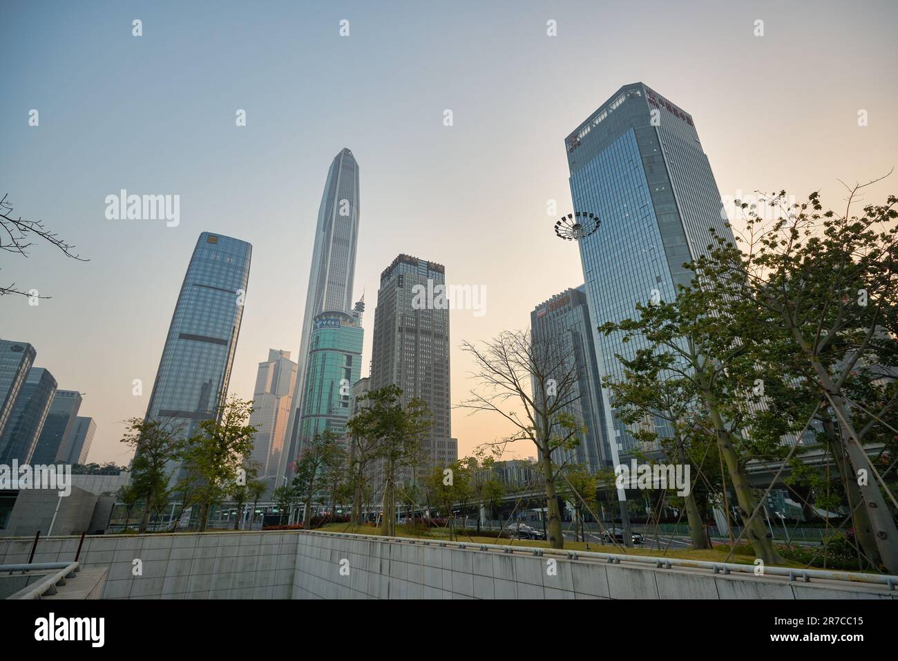 SHENZHEN, CHINA - 27 NOVEMBER, 2019: Shenzhen urban landscape during ...