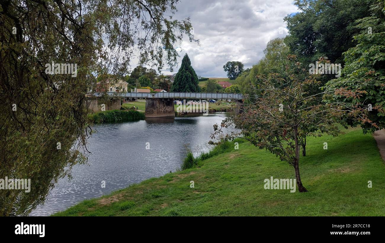 This stock photo features a beautiful landscape view of the Meander ...