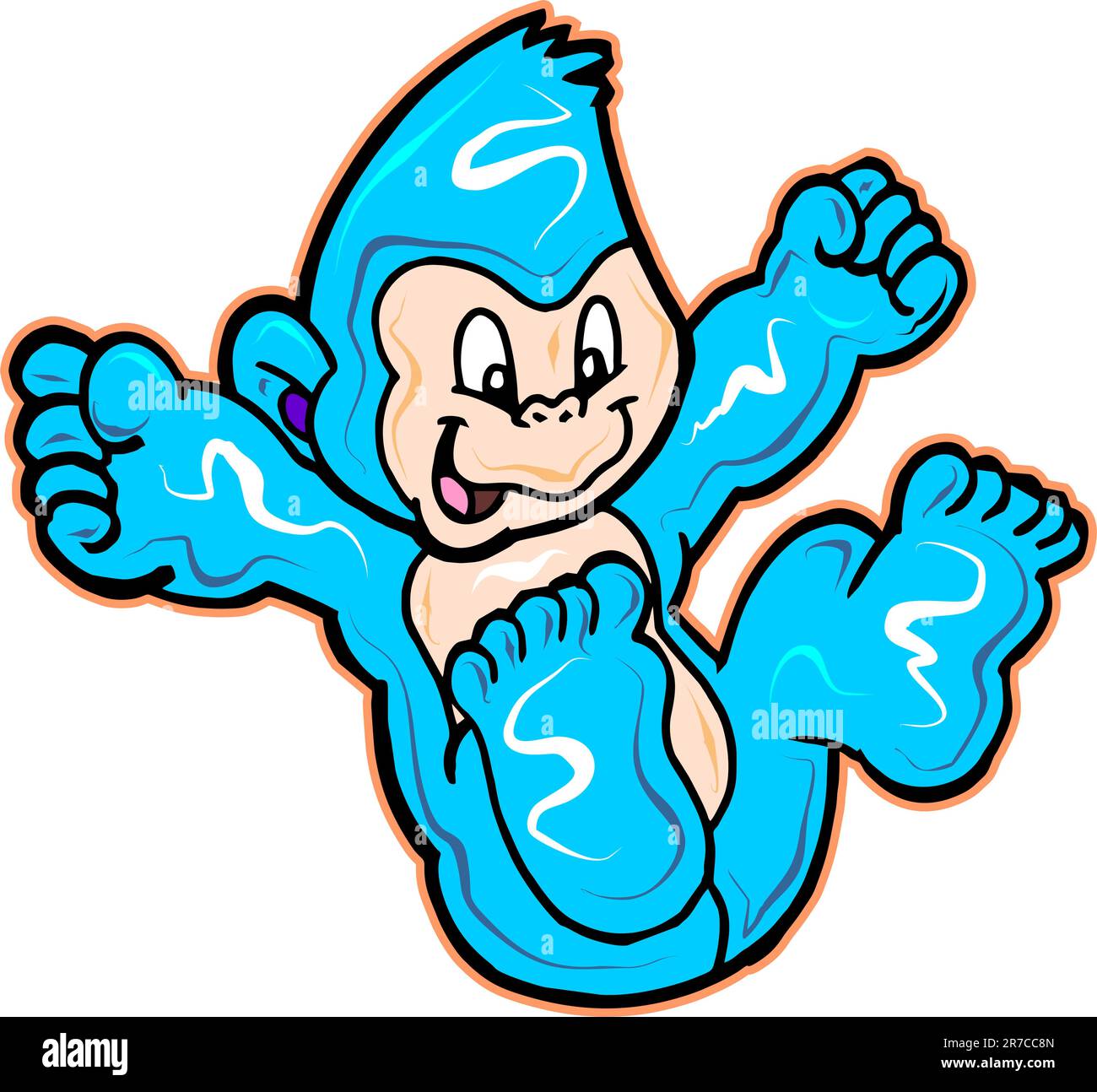 a digitally illustrated cute monkey Stock Vector Image & Art - Alamy