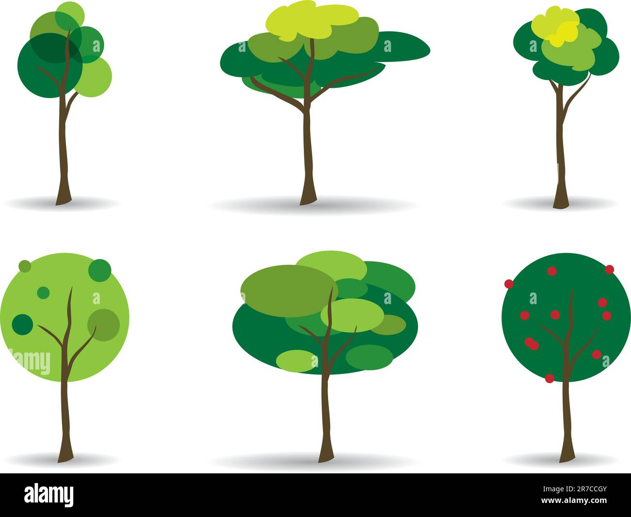 Trees with shade Cut Out Stock Images & Pictures - Alamy
