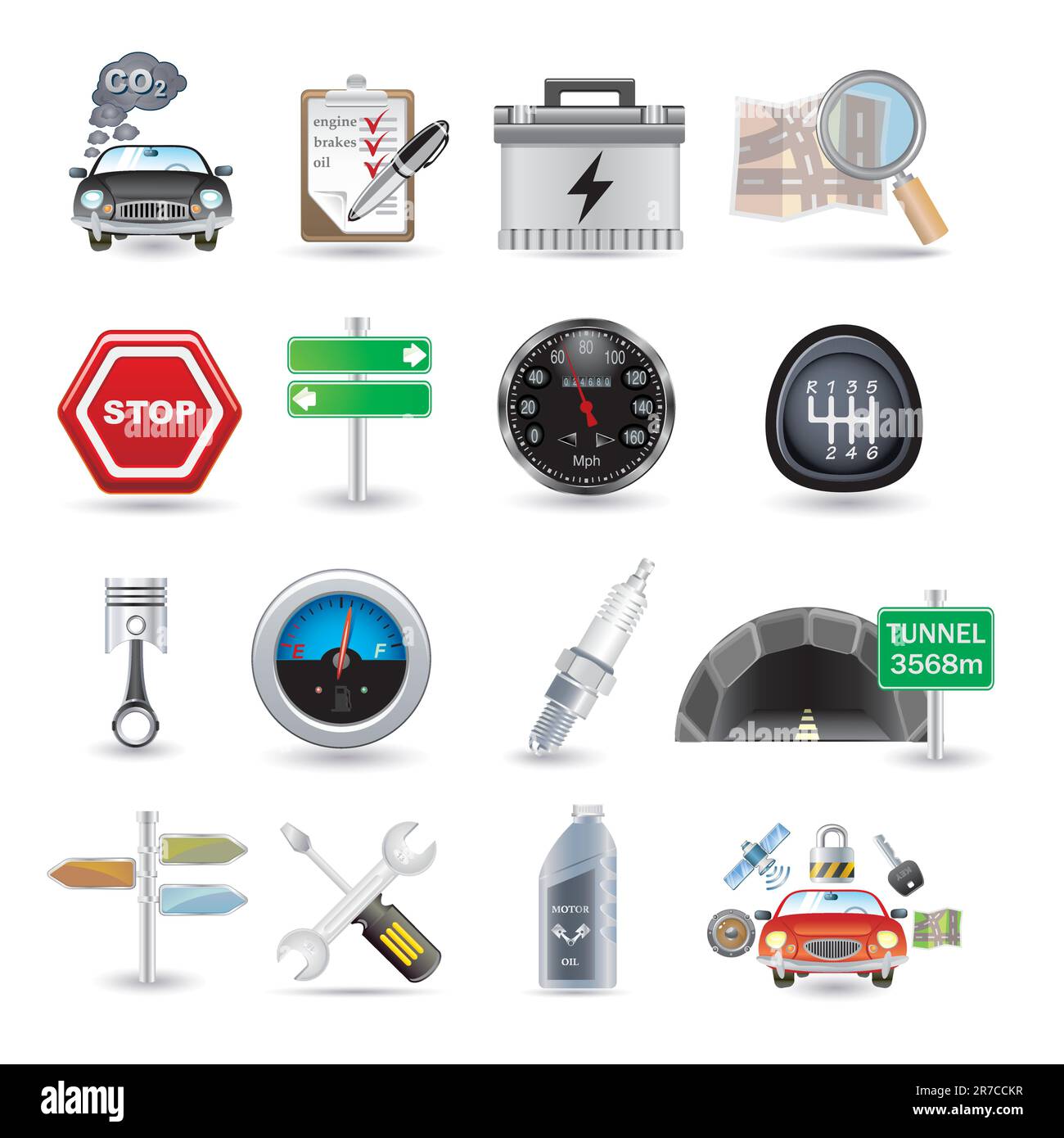 car parts and icons Stock Vector Image & Art - Alamy