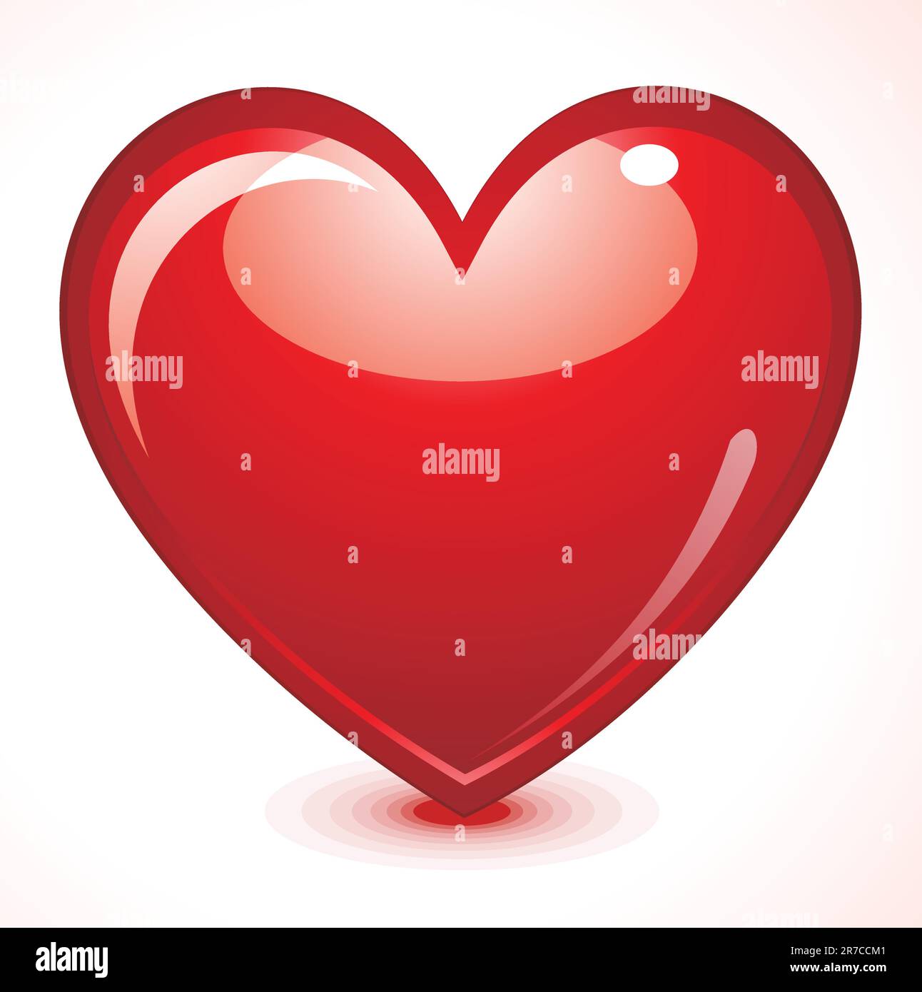 abstract red shiny heart vector illustration Stock Vector Image & Art ...