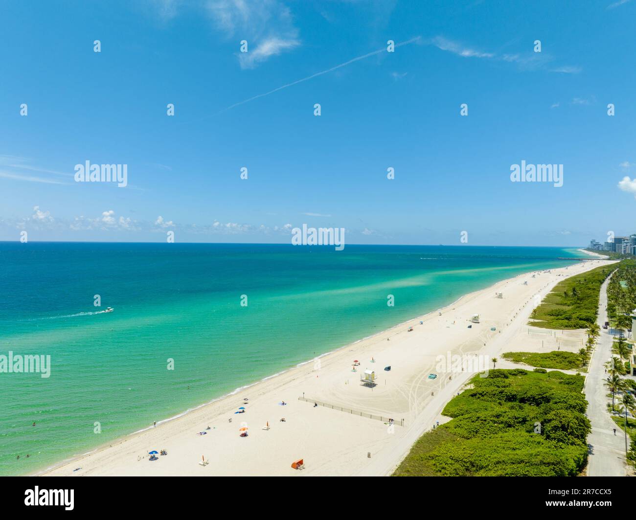 Aerial drone photo Miami Beach Haulover Park Atlantic Ocean Stock Photo ...
