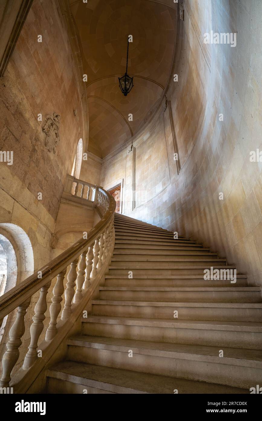 Staircase at Palace of Charles V at Alhambra - Granada, Andalusia ...