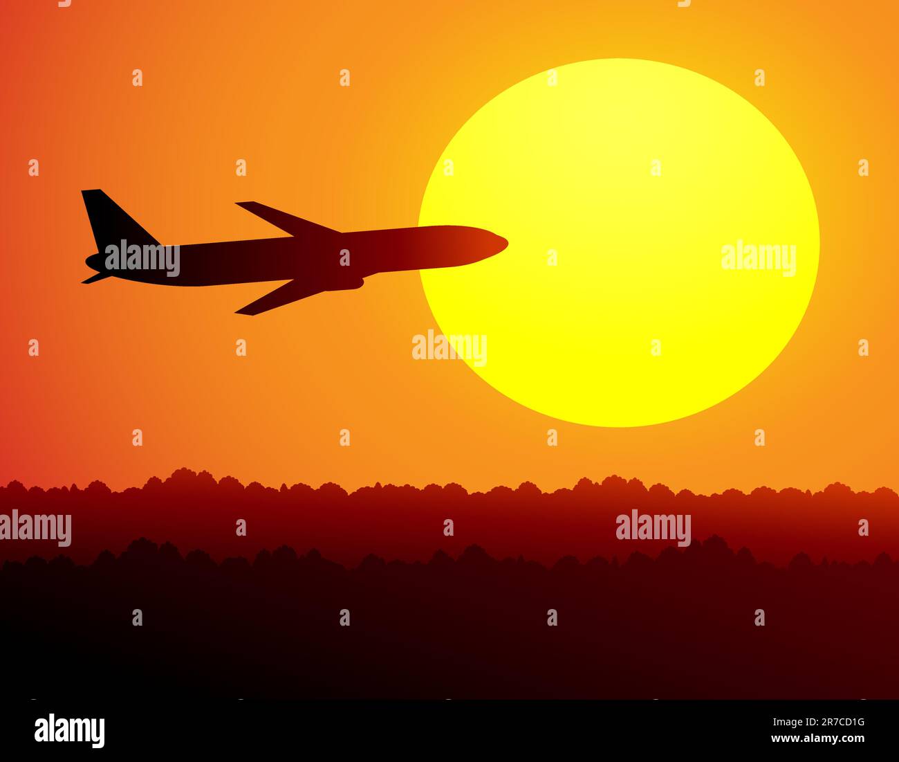 Ship in the sunset Stock Vector Images - Alamy