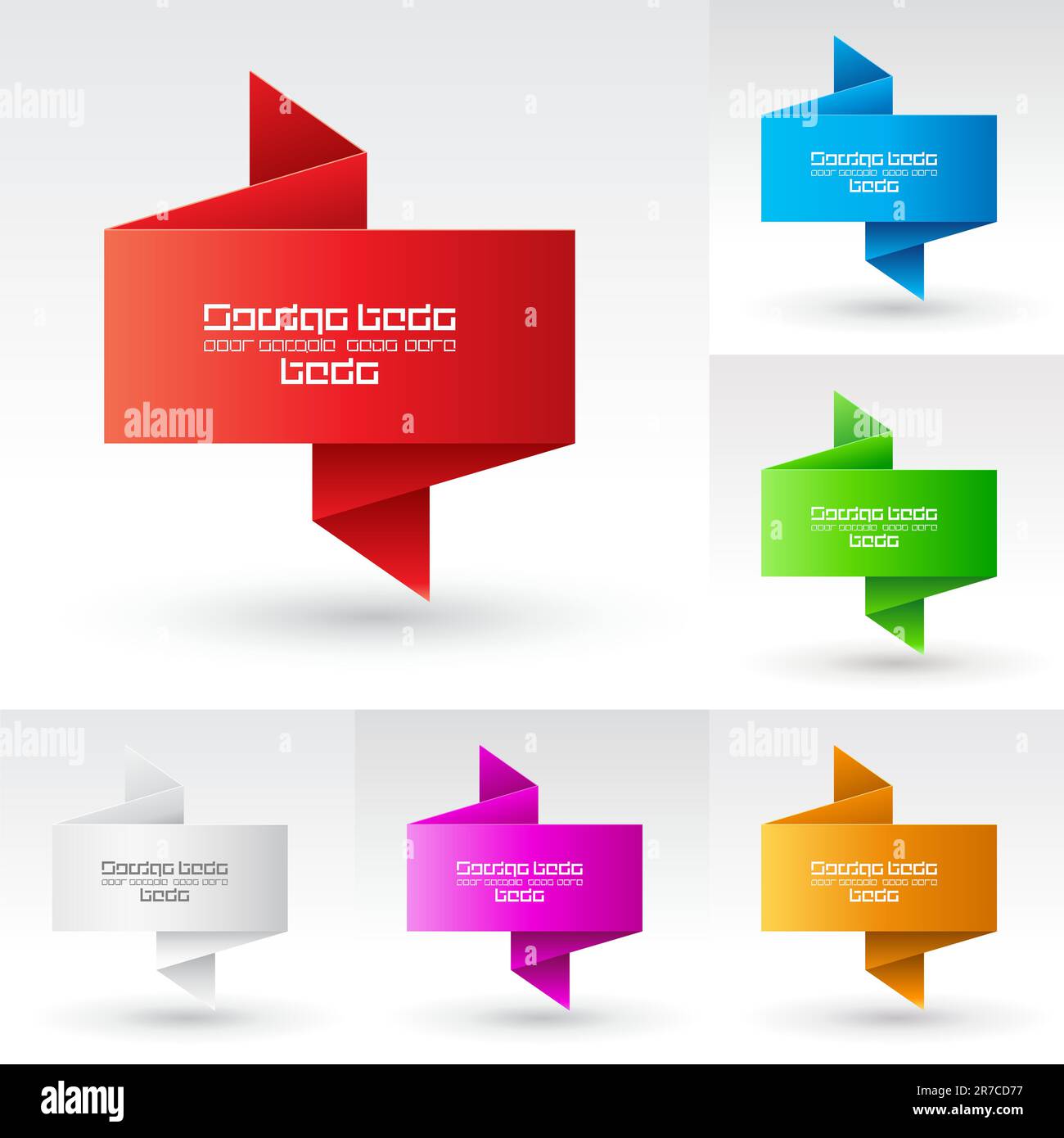 Color ribbon banners colorful Stock Vector Images - Alamy