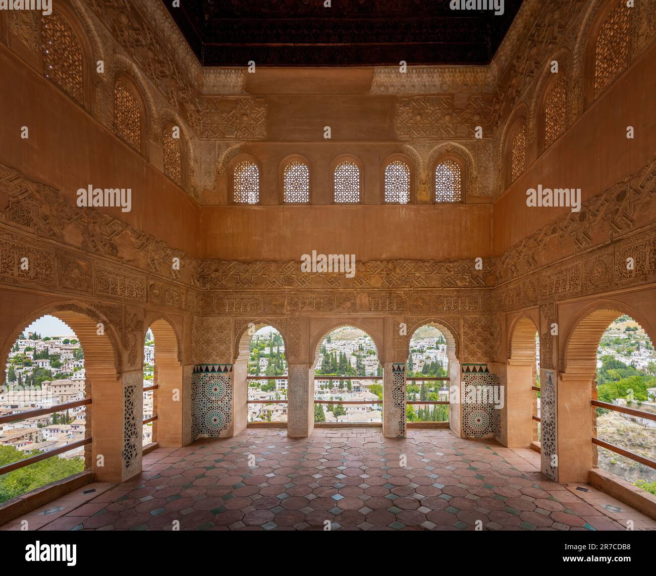 Interior of Partal Palace at El Partal area of Alhambra - Granada ...