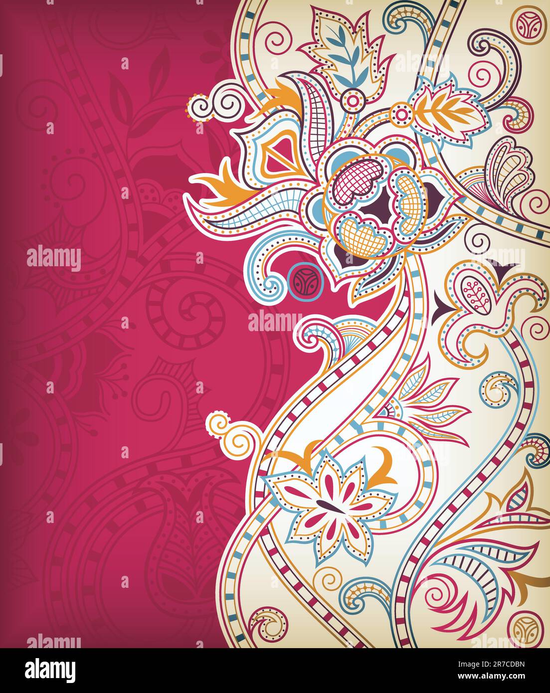 Illustration of abstract floral background in asia style Stock Vector ...