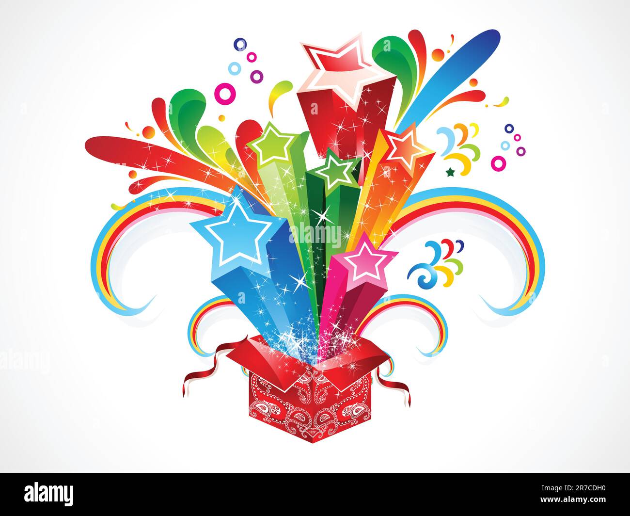 abstract colorful magic box vector illustration Stock Vector Image ...
