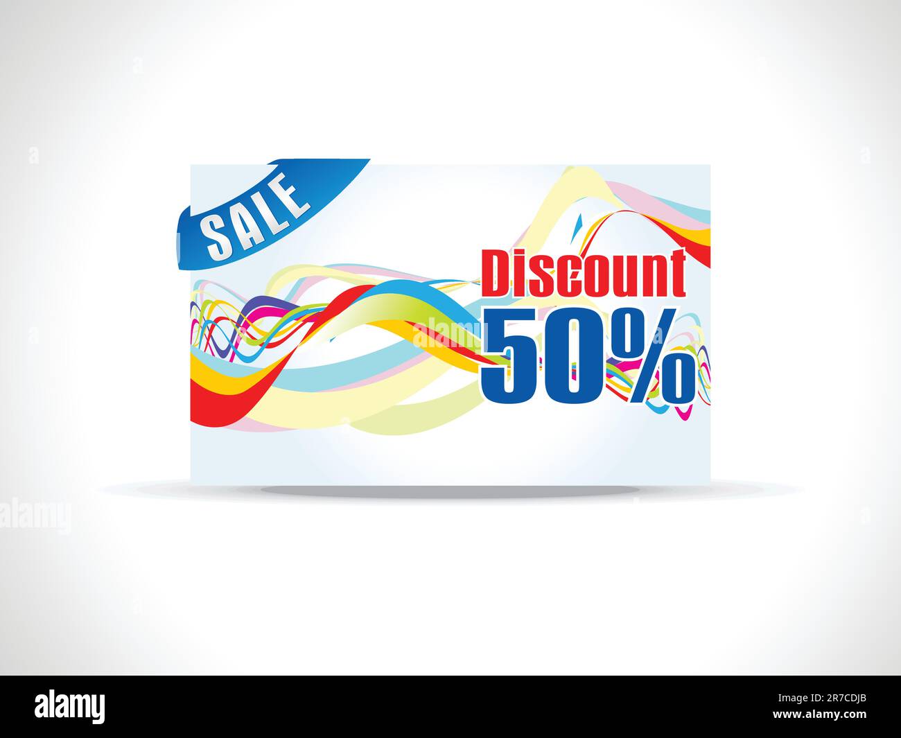 abstract colorful discount card vector illustration Stock Vector Image ...