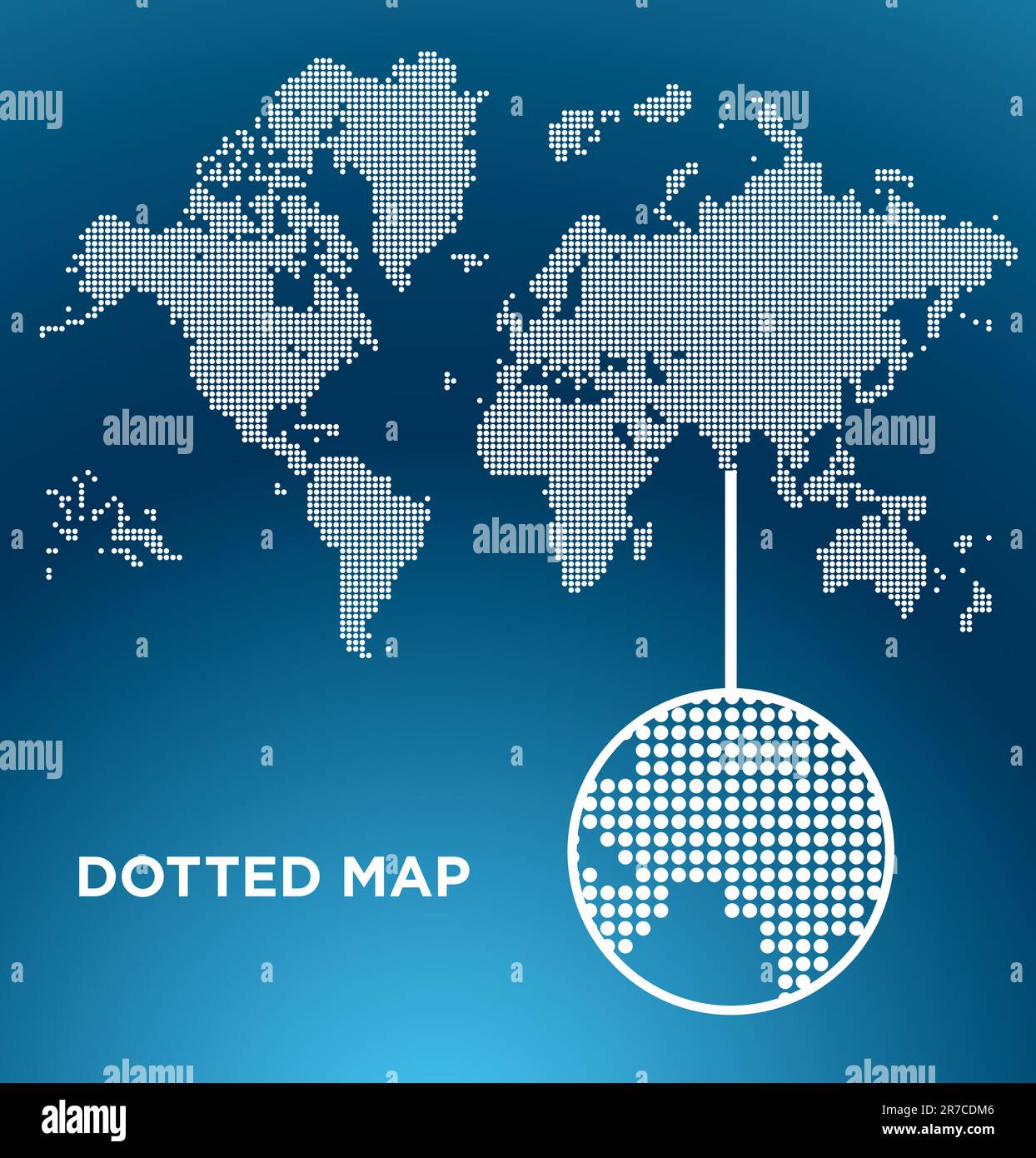 Vector illustration of dotted World map background, easy to edit Stock ...