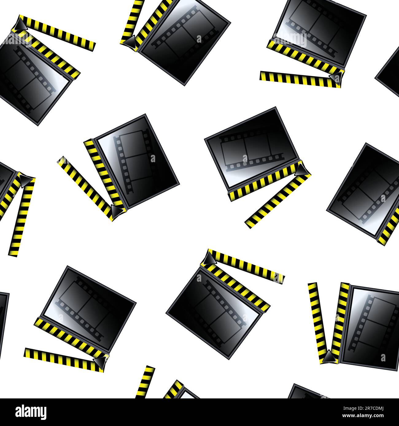 movie cinema clapboard pattern, abstract seamless texture; vector art ...