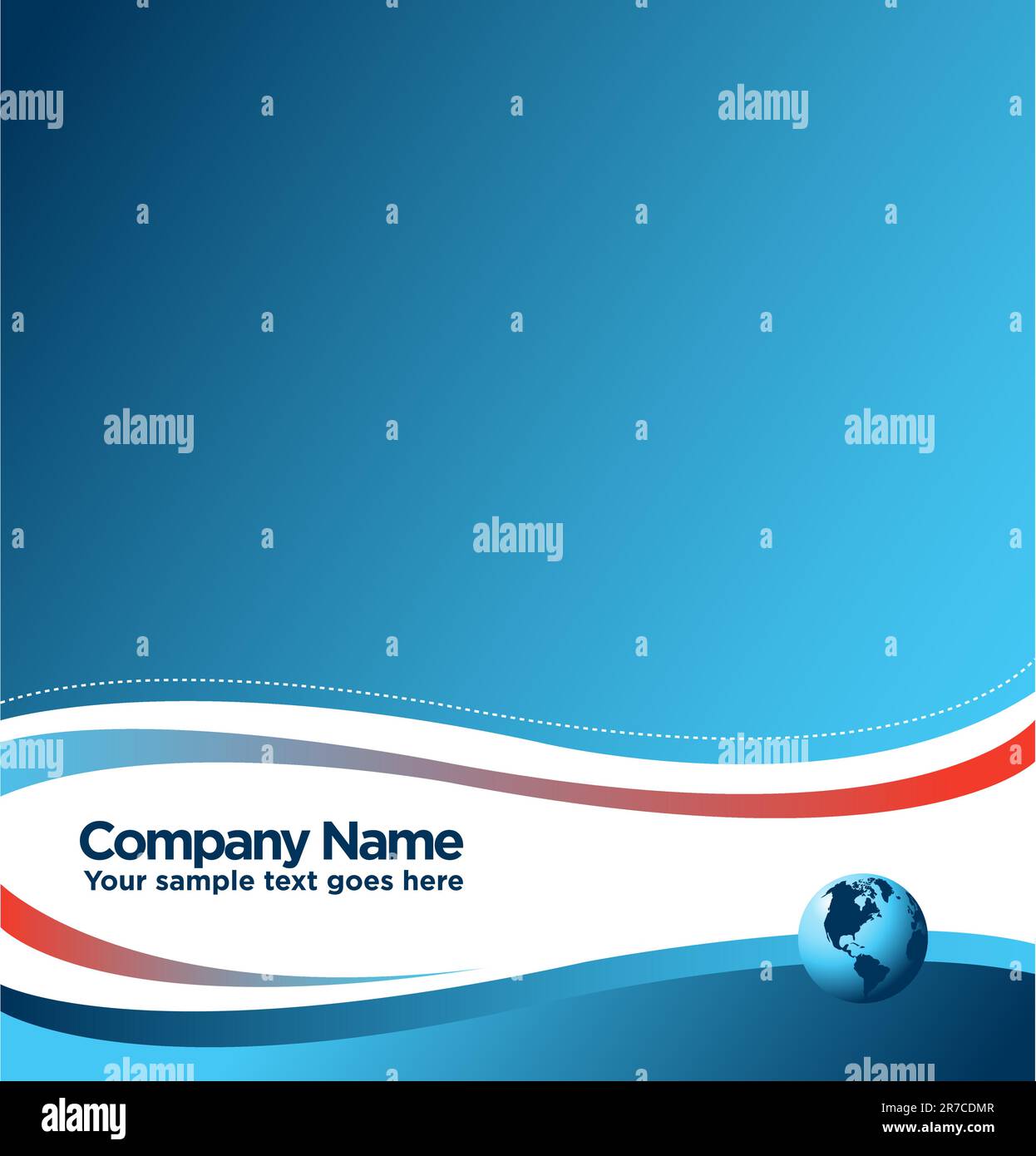 This is color editable vector illustration of corporate identity, blue ...