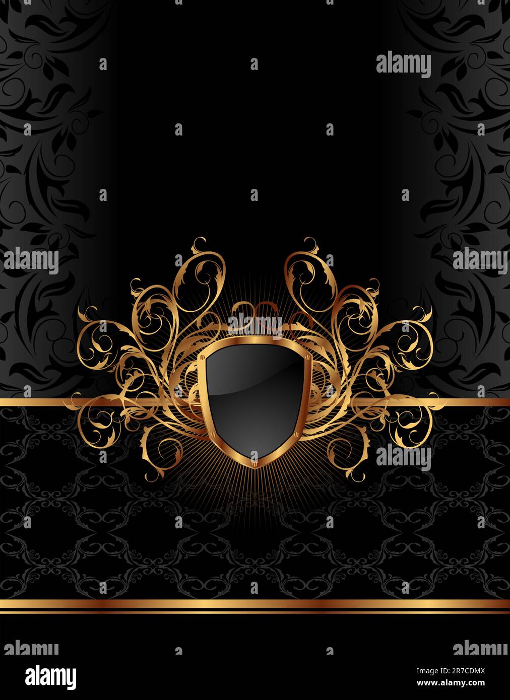 Illustration golden ornate frame for design - vector Stock Vector Image ...