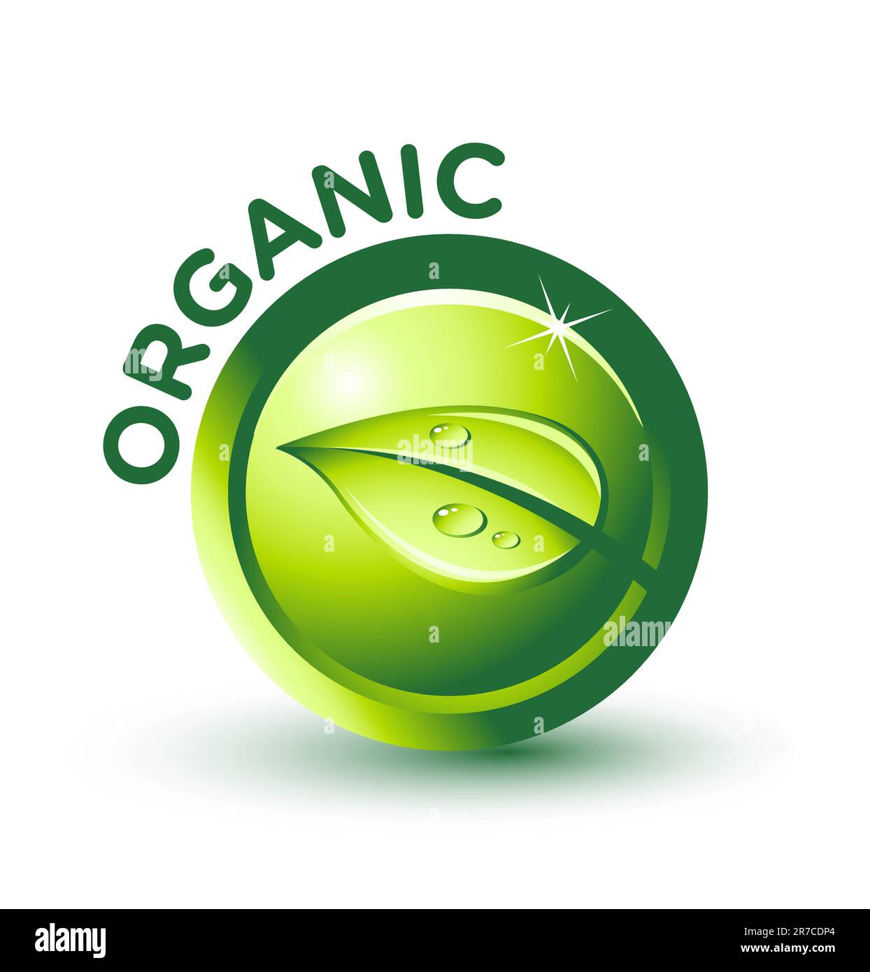 Editable vector illustration of Green ORGANIC label/button/logo ...