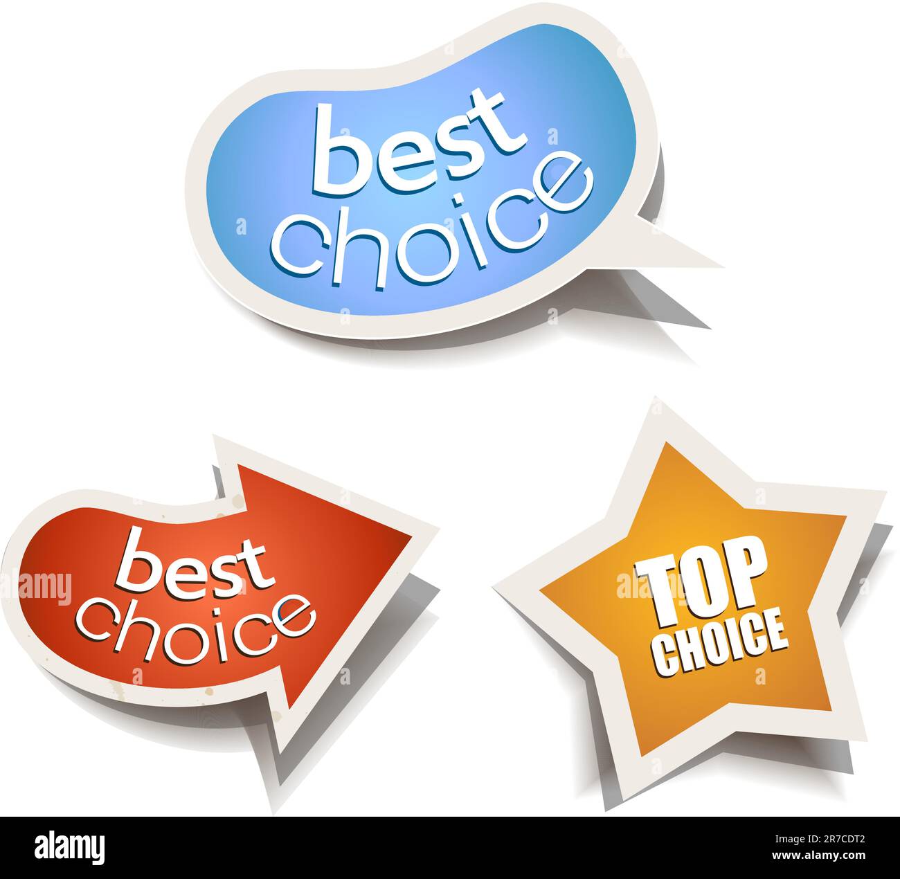 Set of Stylish bubbles stickers. Shadows are transparent Stock Vector ...