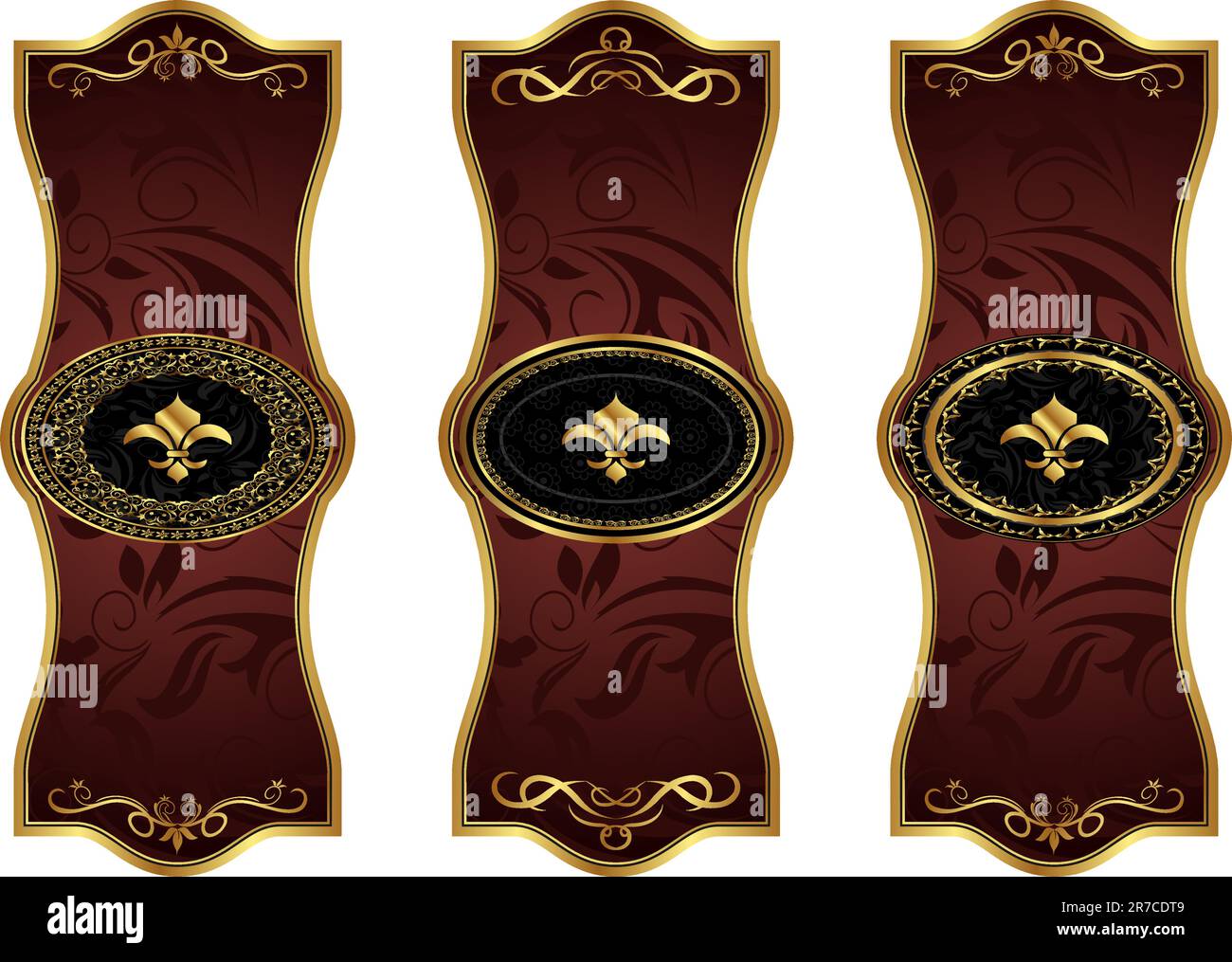 Illustration set gold decorative frames - vector Stock Vector Image & Art - Alamy