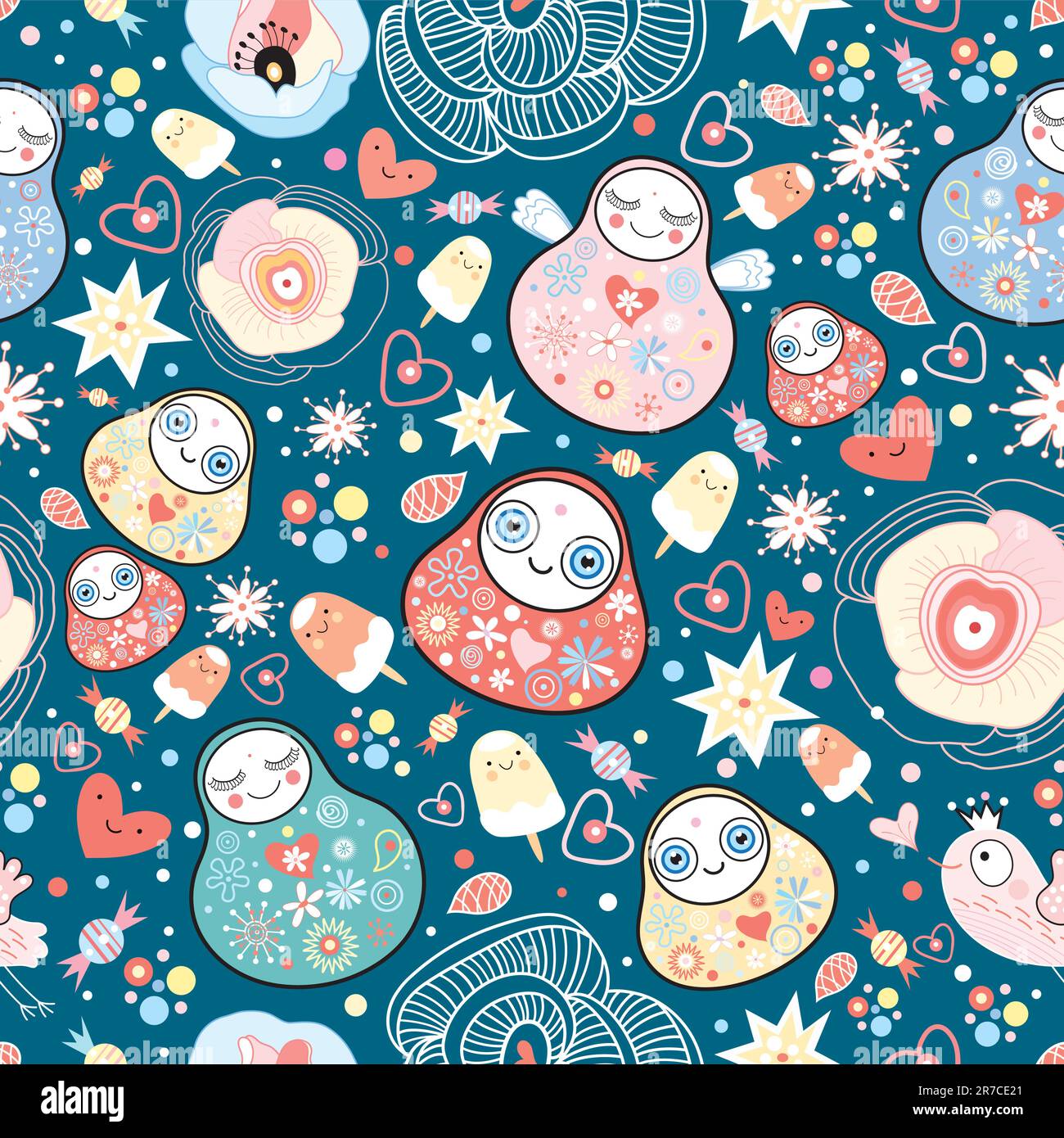 Happy dolls Stock Vector Images - Alamy