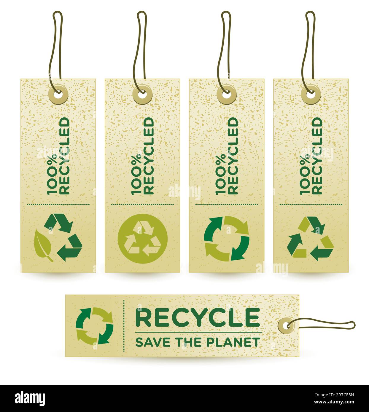 Set of Lables with different variations of recycle sign Stock Vector ...