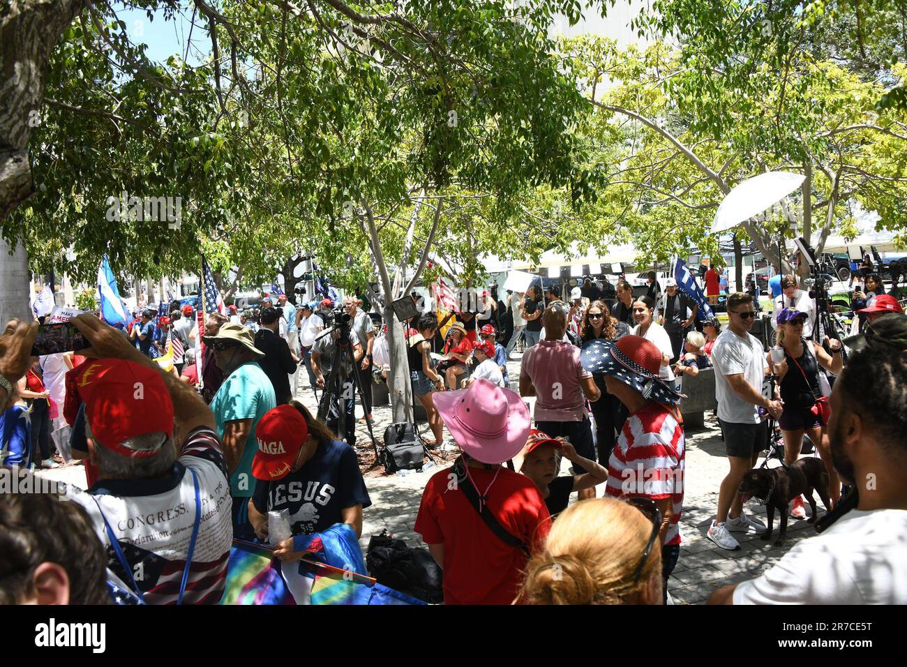 Donald trump arraignment draws protests hi-res stock photography and ...