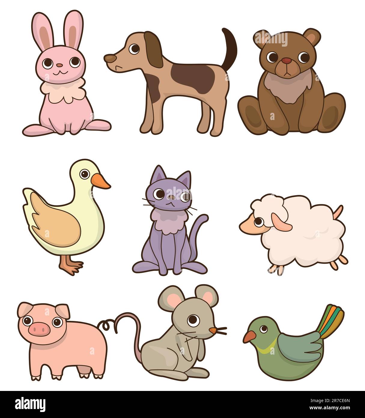 Animal icon set Stock Vector Images - Alamy