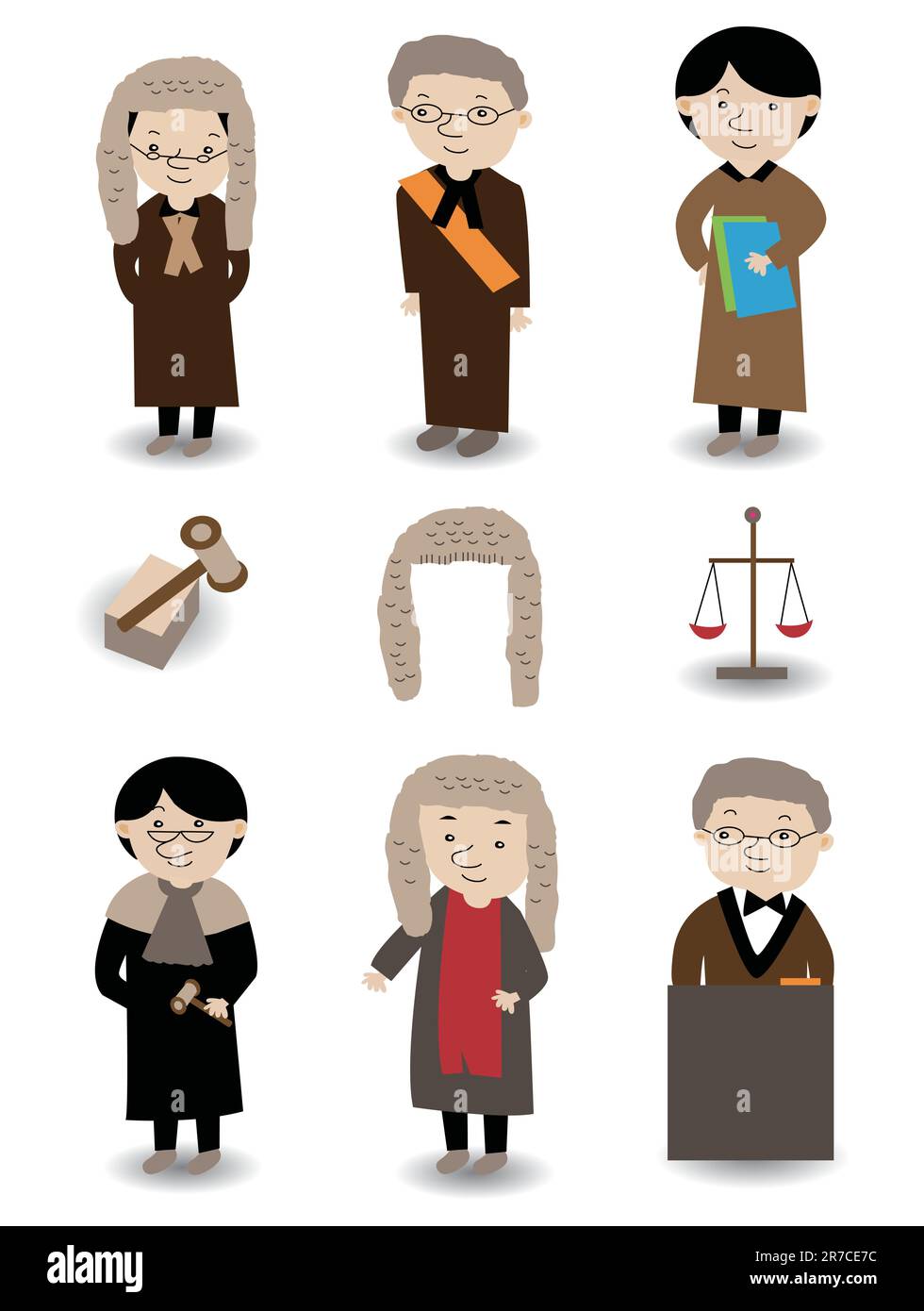 cartoon Judge icon set Stock Vector Image & Art - Alamy