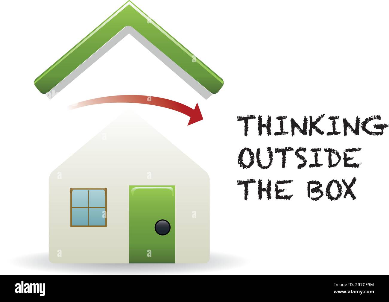 Thinking outside the box Stock Vector Image & Art - Alamy