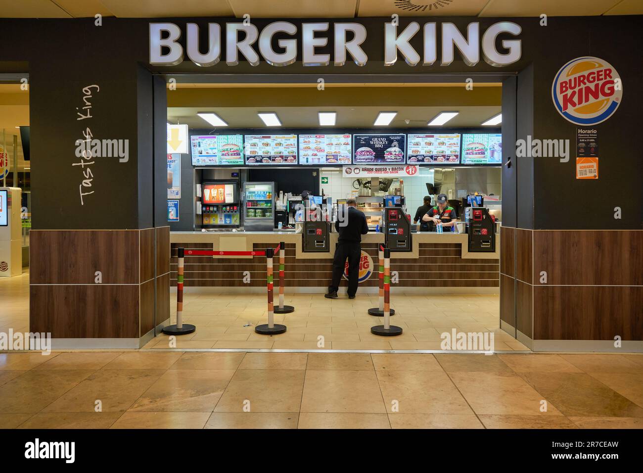MADRID, SPAIN - CIRCA JANUARY, 2020: Burger King in Madrid-Barajas ...