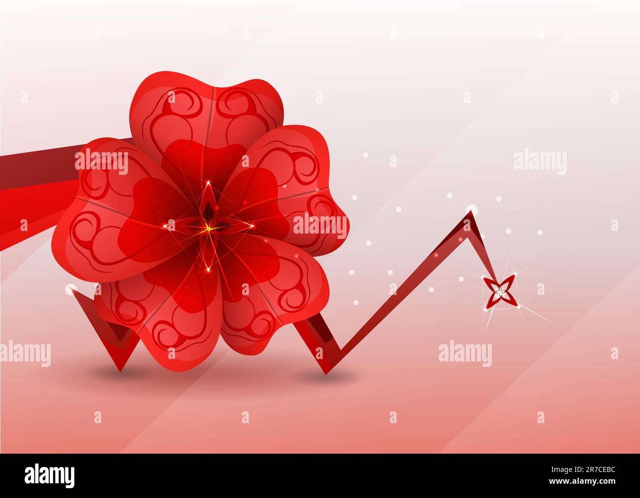 abstract background. red flower. Vector Stock Vector Image & Art - Alamy
