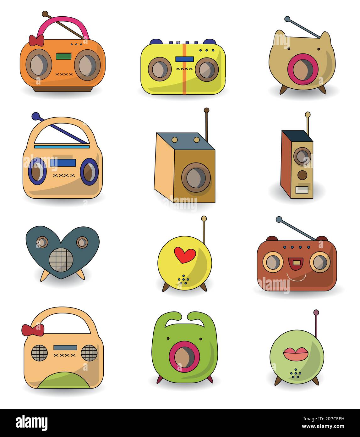 Cartoon radio hi-res stock photography and images - Alamy