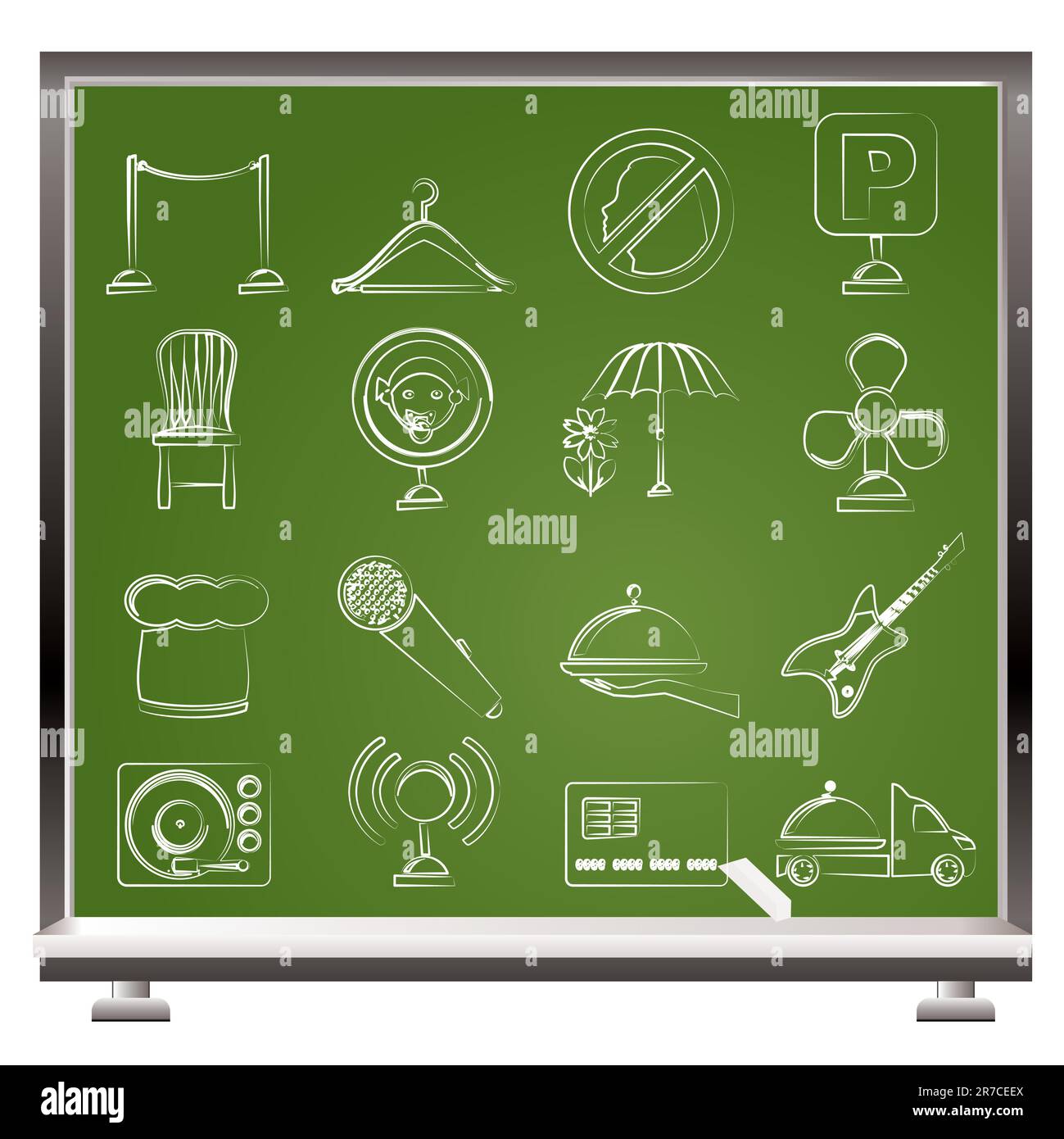 restaurant, cafe, bar and night club icons - vector icon set Stock ...