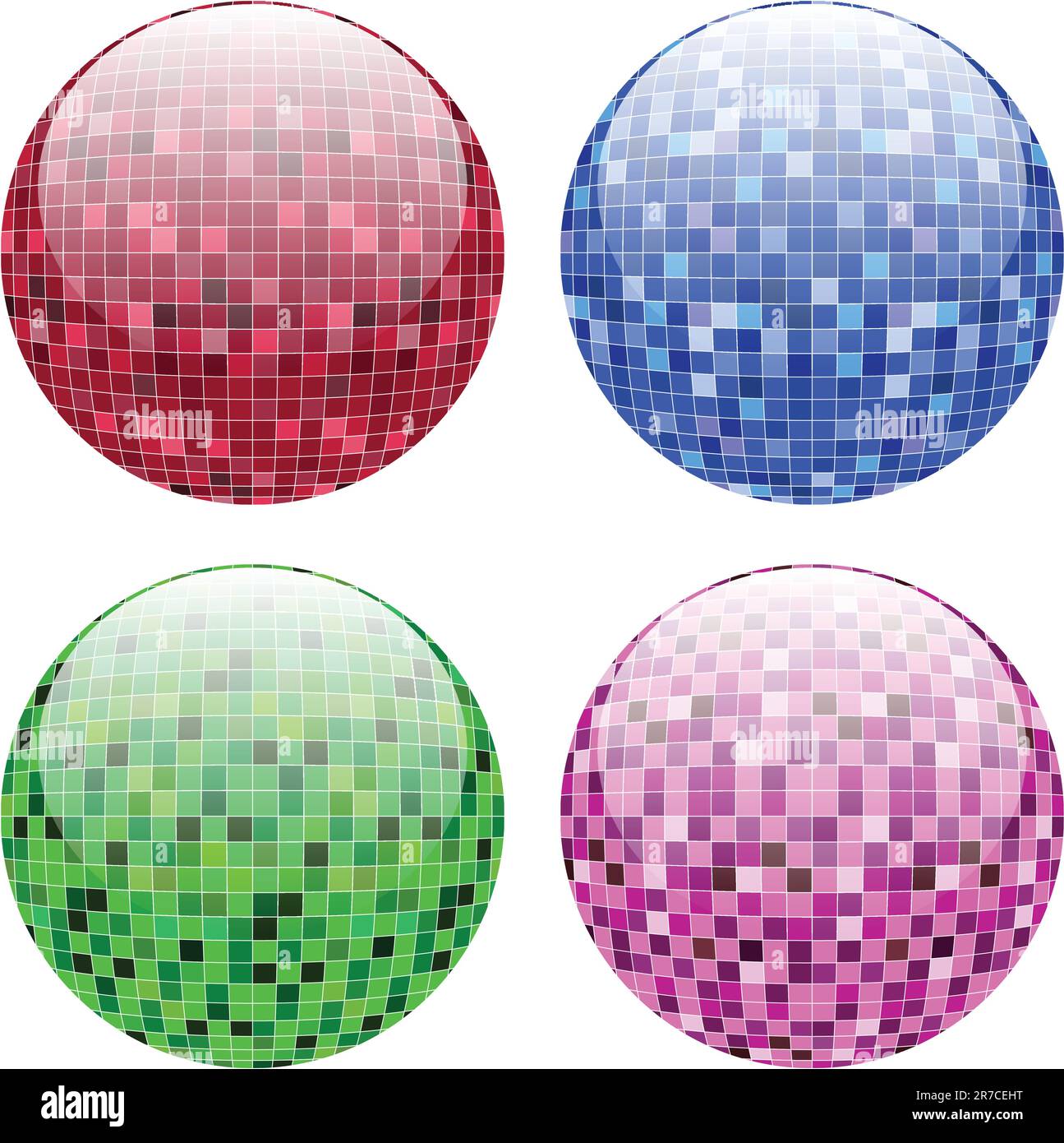 colorful disco balls - vector illustration Stock Vector Image & Art - Alamy