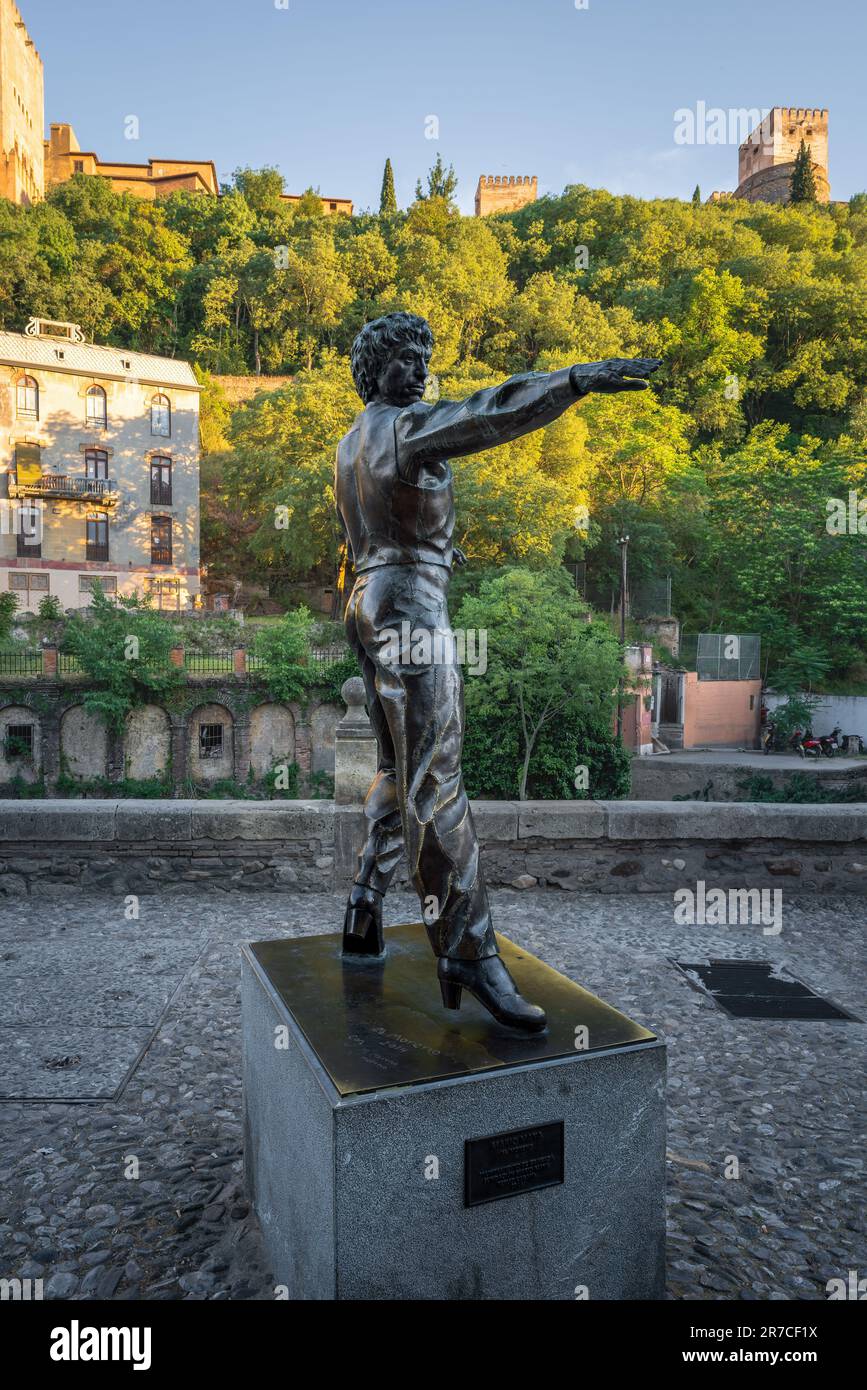 Mario Maya Monument (flamenco dancer) at Paseo de los Tristes - Granada ...