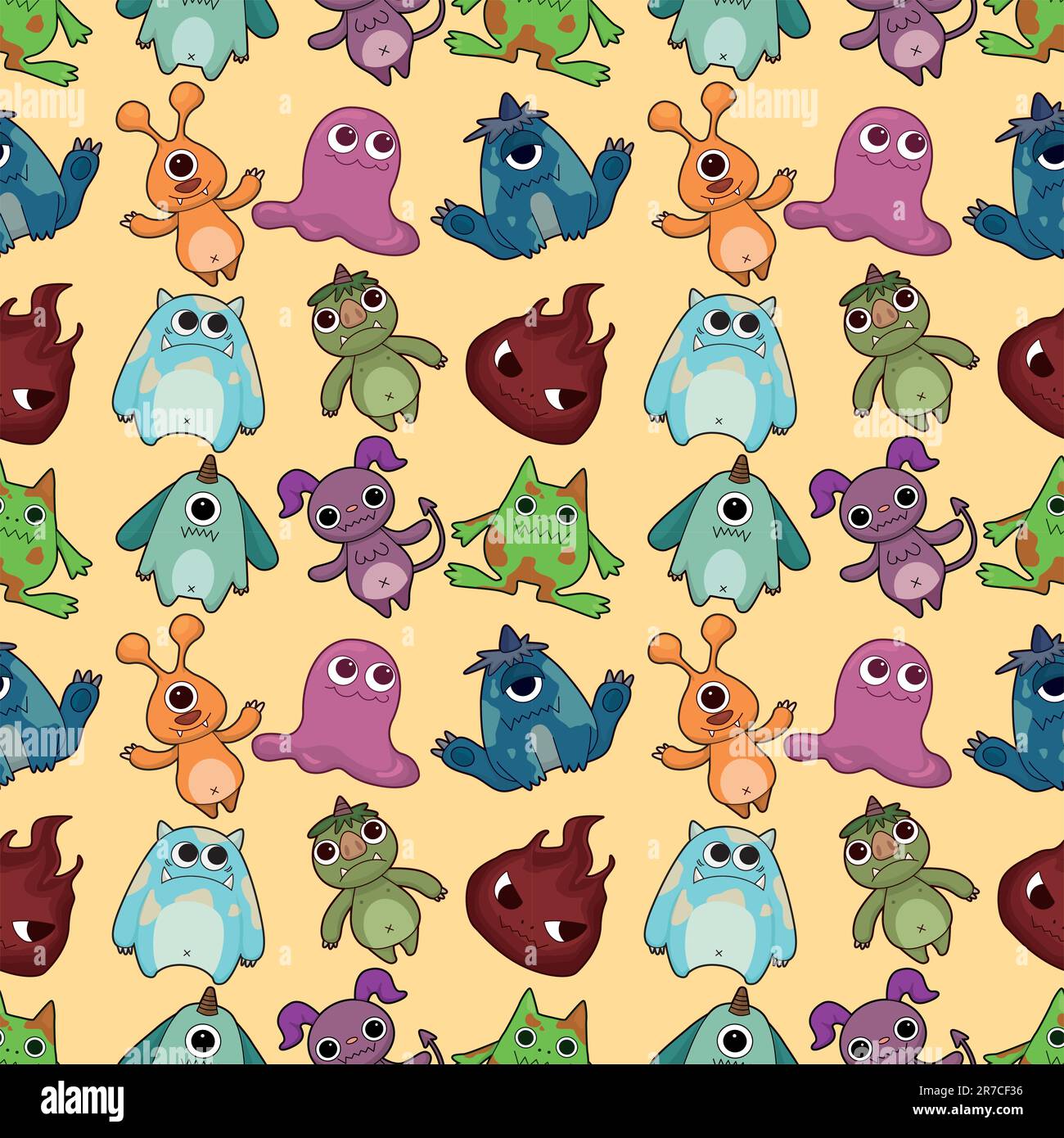 Monster pattern hi-res stock photography and images - Alamy