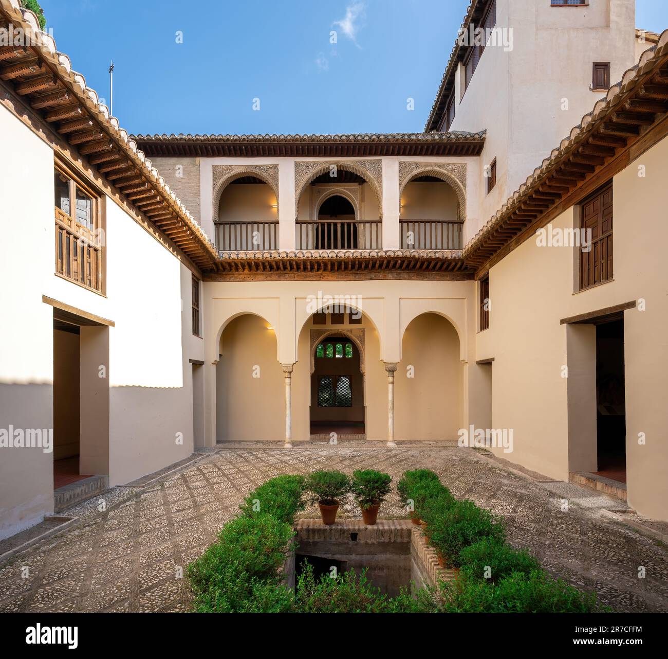 Palace of Dar al-Horra Courtyard - Granada, Andalusia, Spain Stock ...