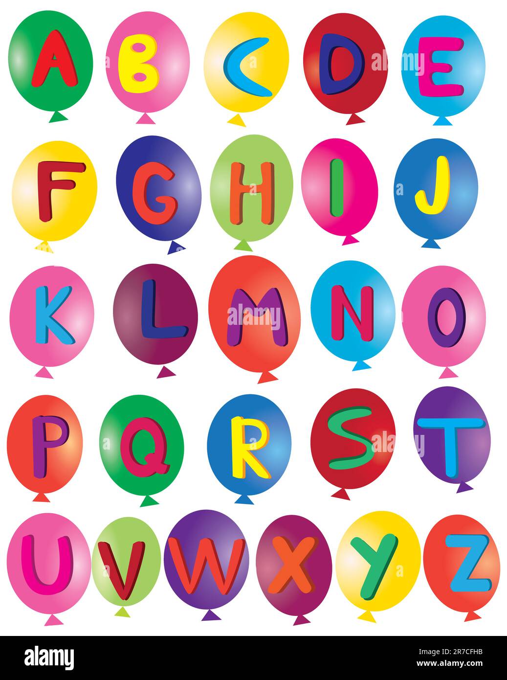 Balloons with letters of the alphabet store