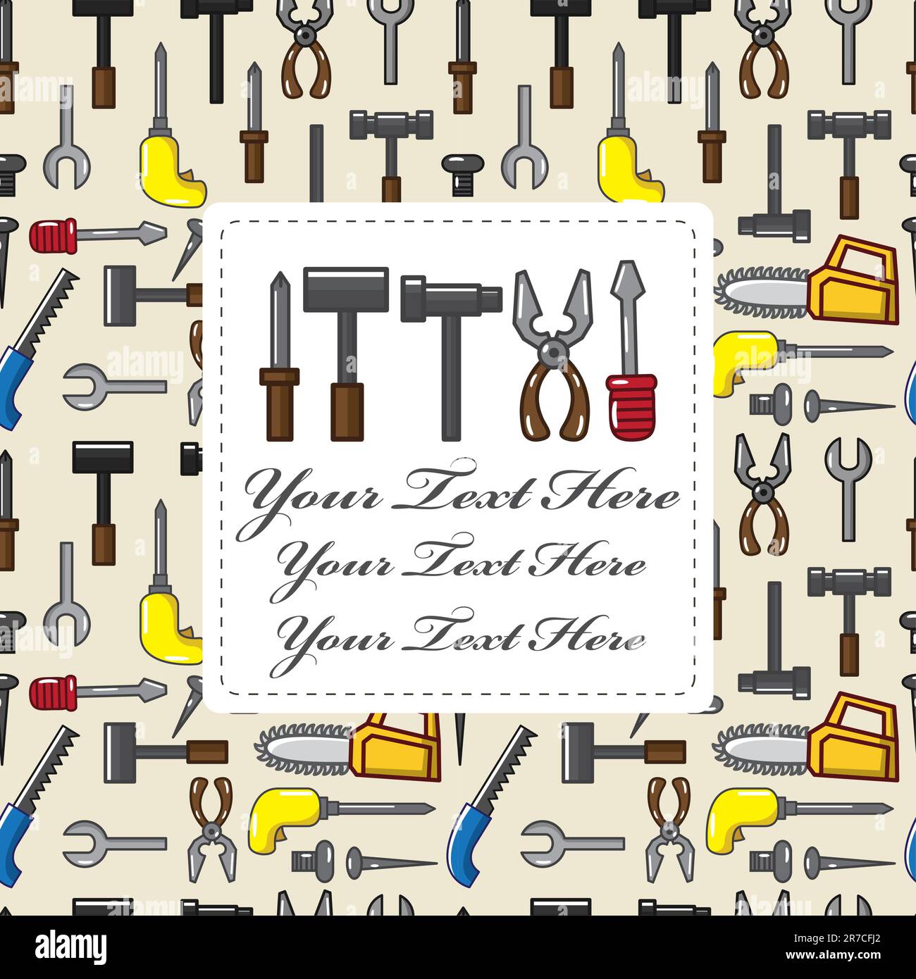 cartoon tool card Stock Vector Image & Art - Alamy