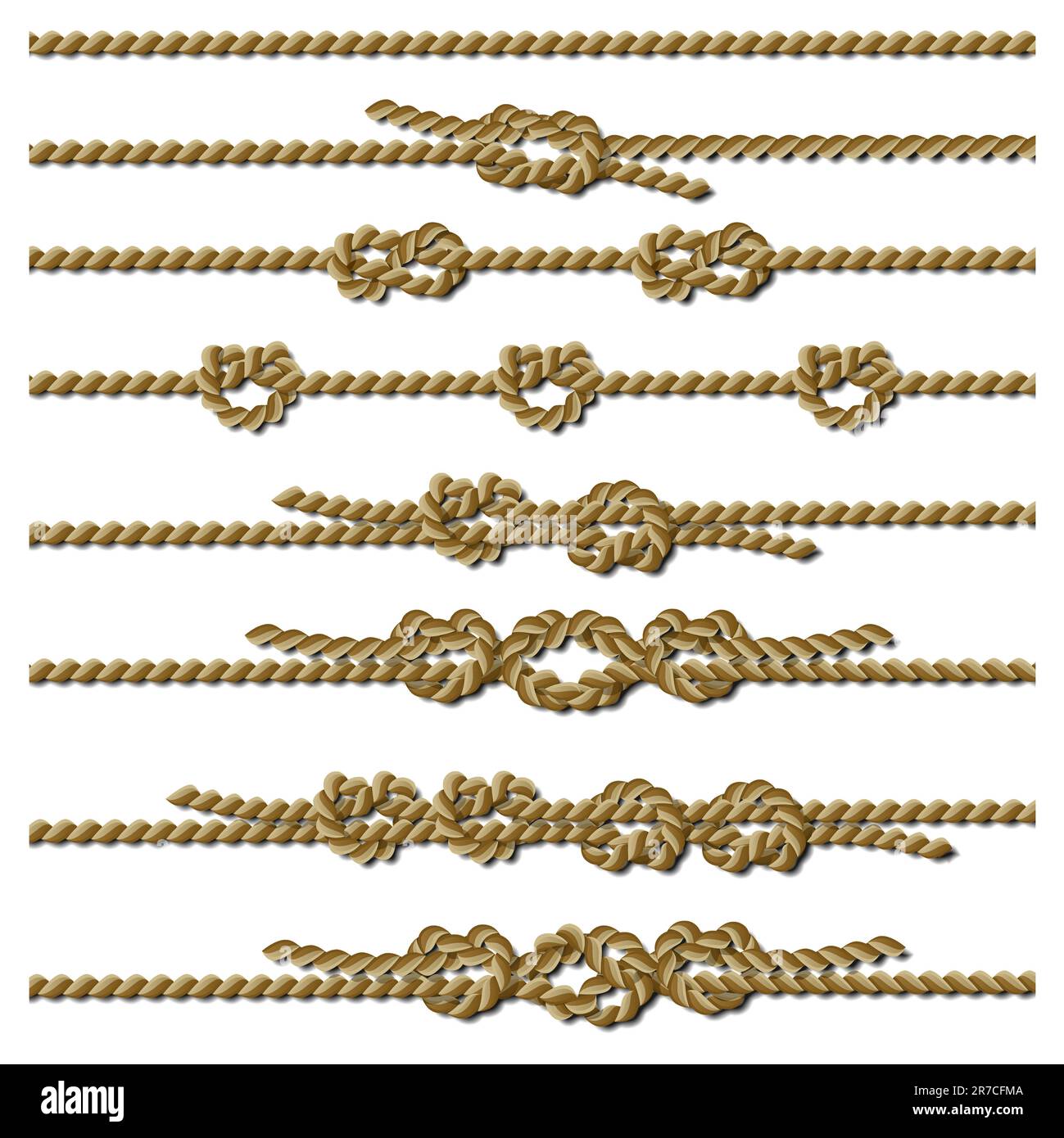 Set of nodes of different shapes of rope Stock Vector Image & Art - Alamy