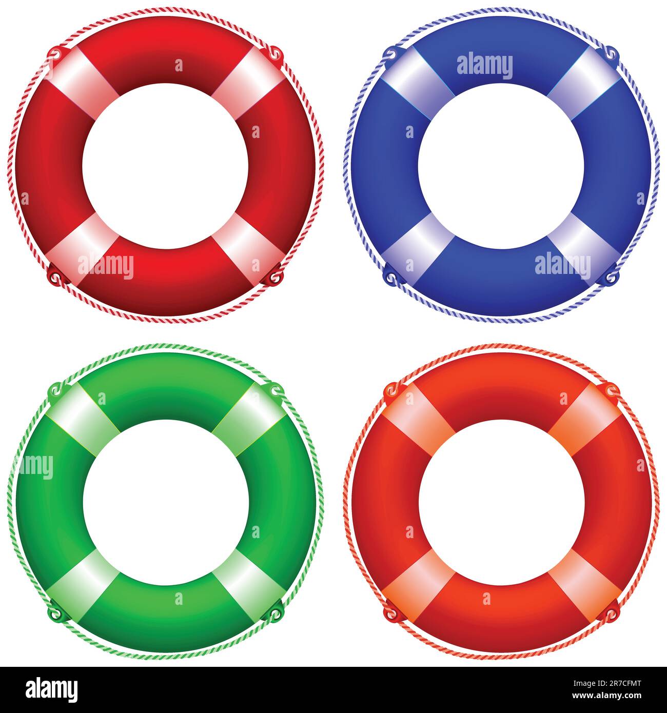 life buoy collection against white background, abstract vector art ...