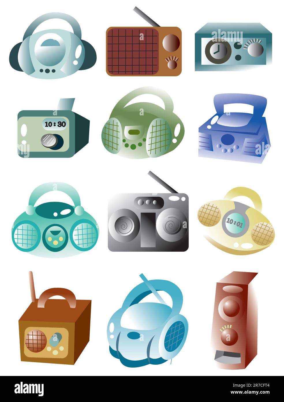 Radio device icon doodle Stock Vector Images - Alamy