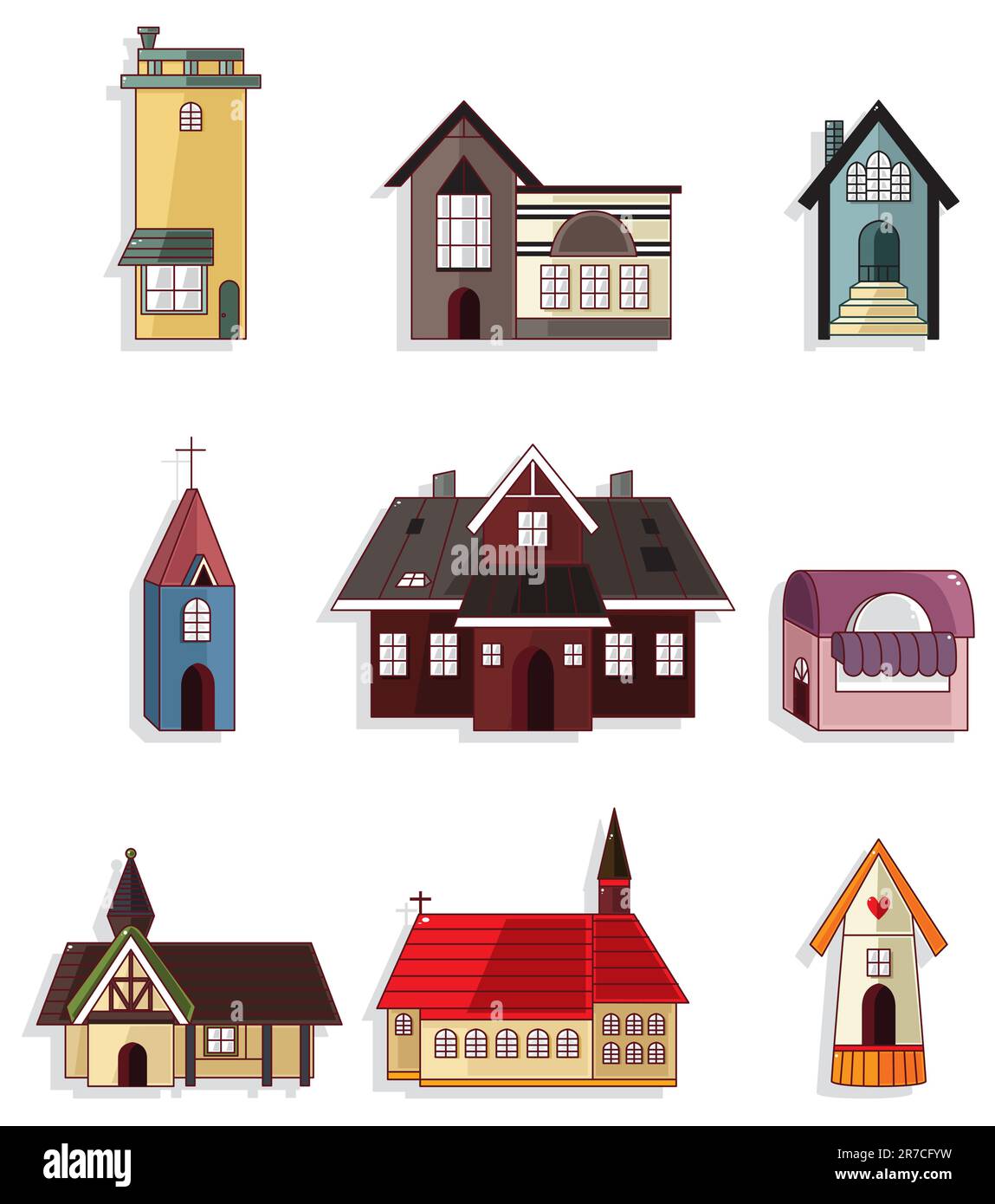 Cottage icon cartoon Stock Vector Images - Alamy