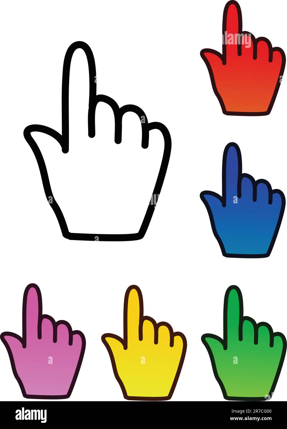 Vector illustration of a Hand cursor Stock Vector Image & Art - Alamy