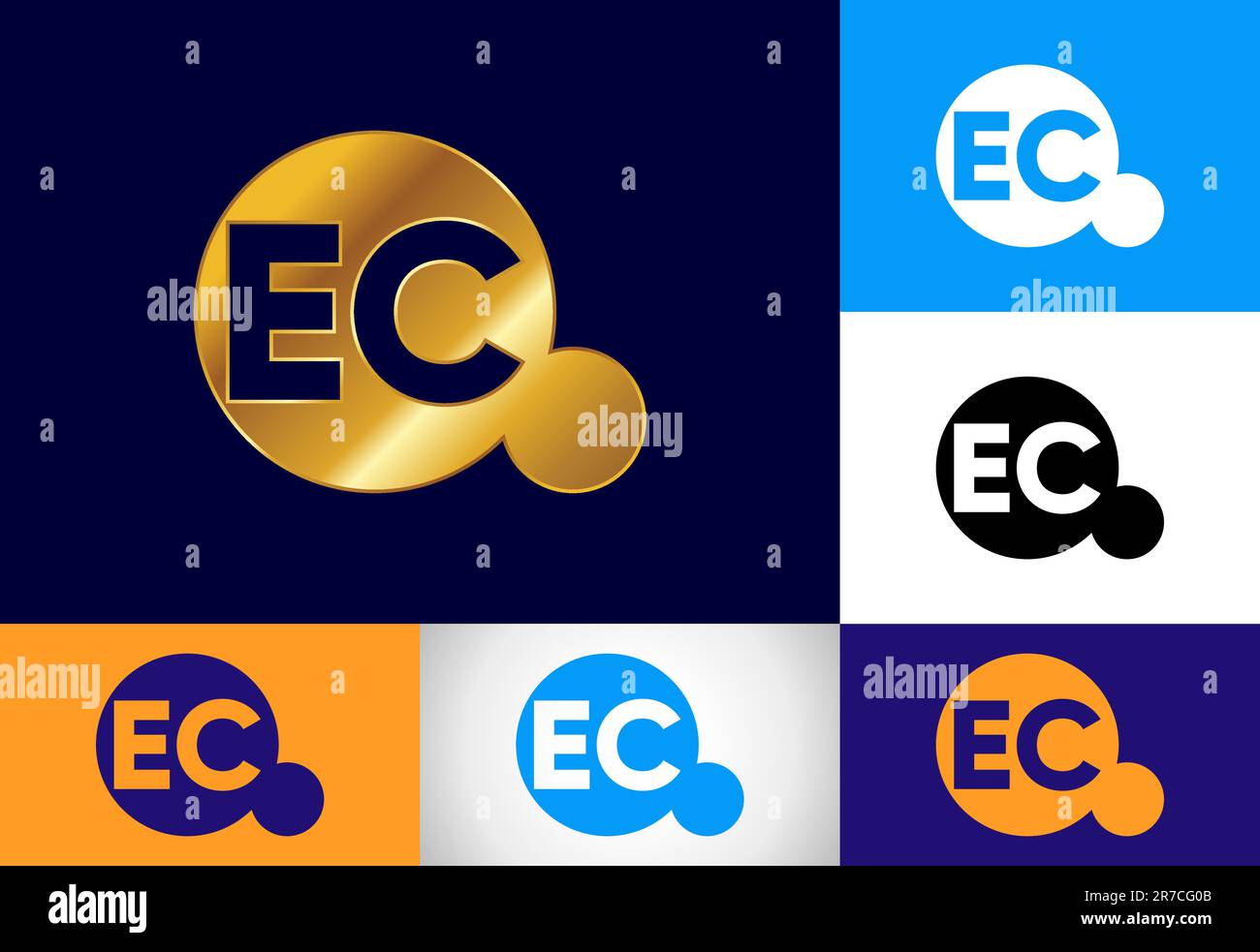 Initial Letter E C Logo Design Vector Template. Graphic Alphabet Symbol ...