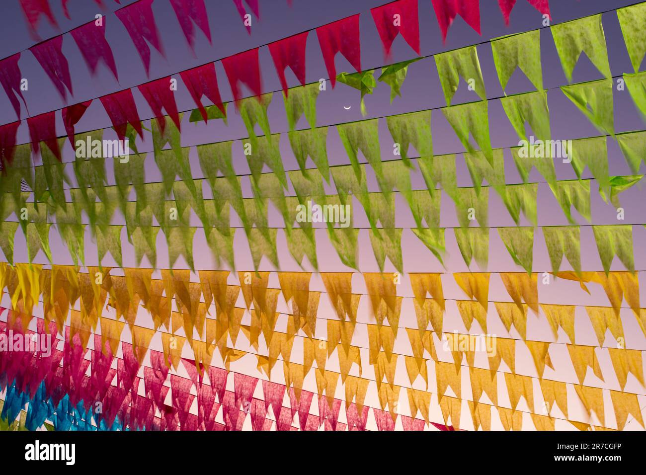 colorful flags of june parties (festas juninas or feast of saint john ...