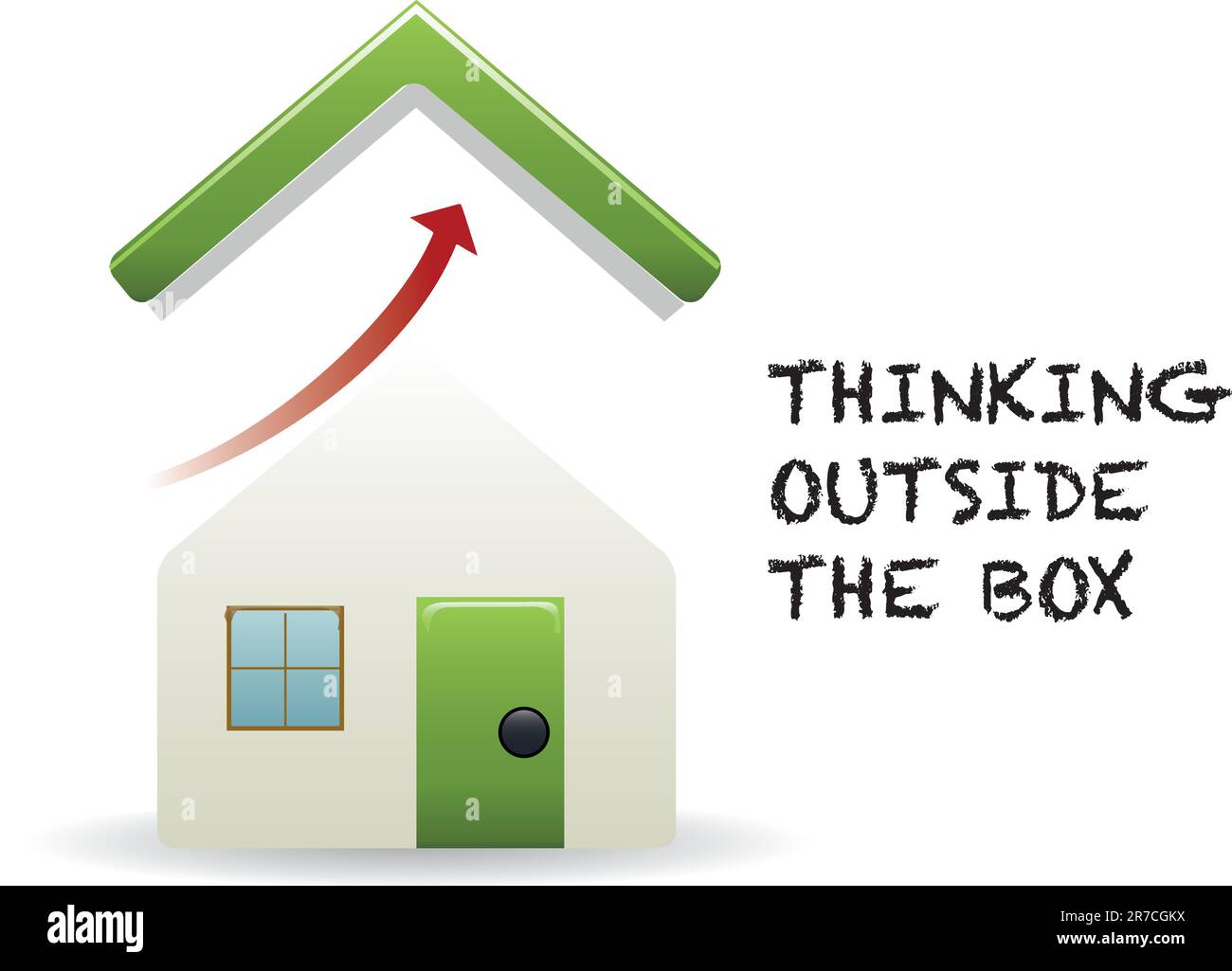 Thinking outside the box Cut Out Stock Images & Pictures - Alamy