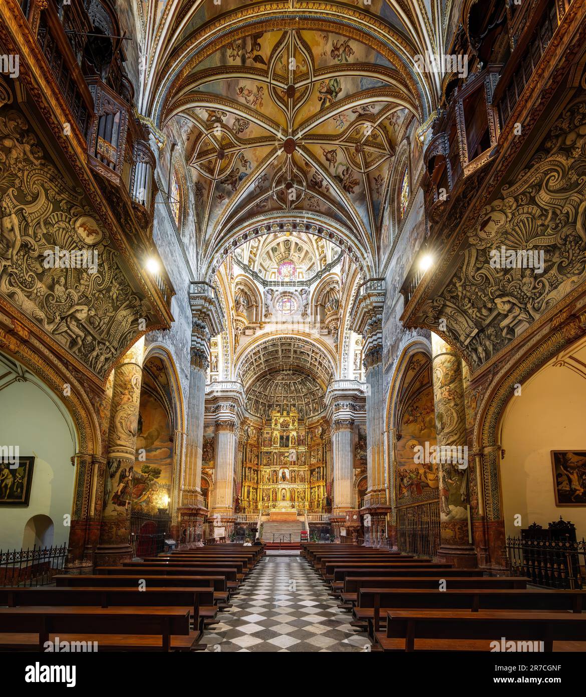 Church Interior of Royal Monastery of St. Jerome (San Jeronimo de ...
