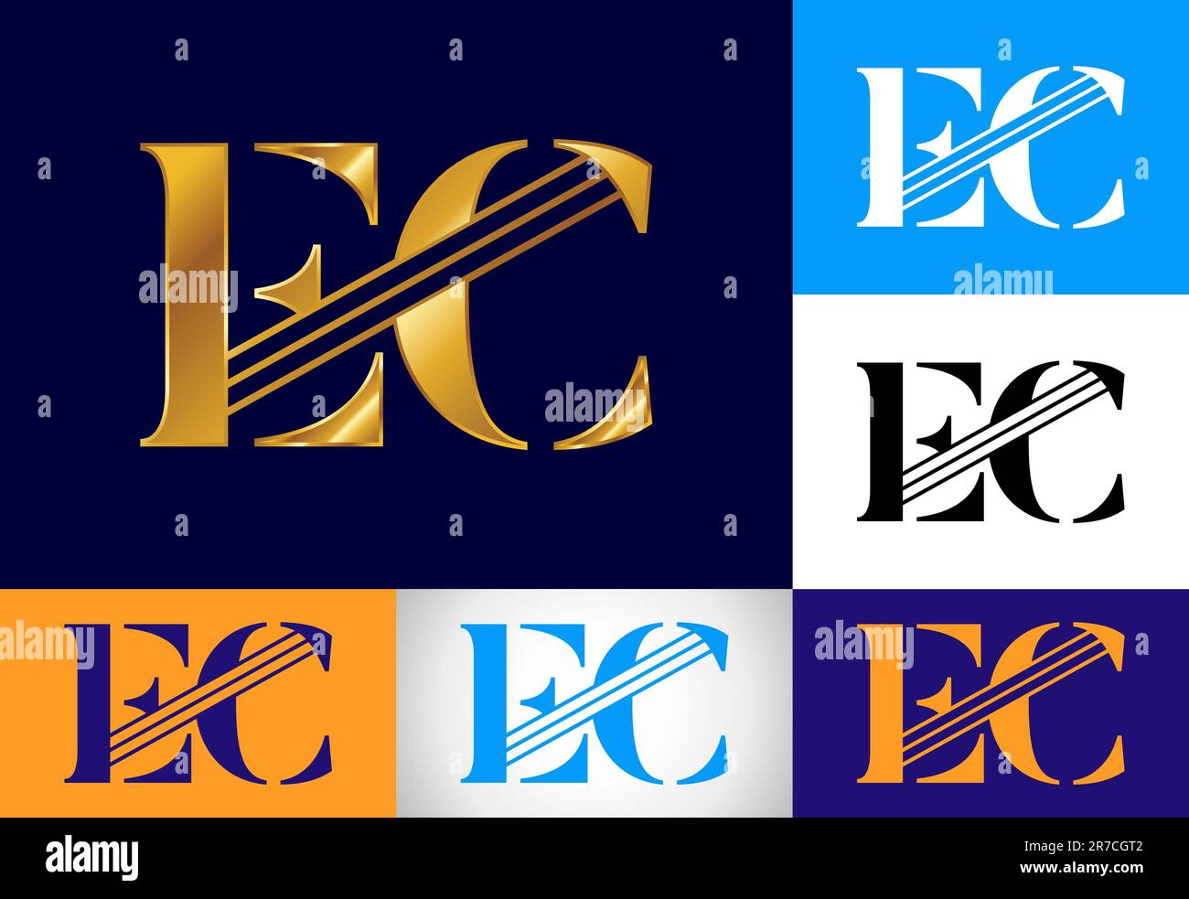 Initial Letter E C Logo Design Vector Template. Graphic Alphabet Symbol ...