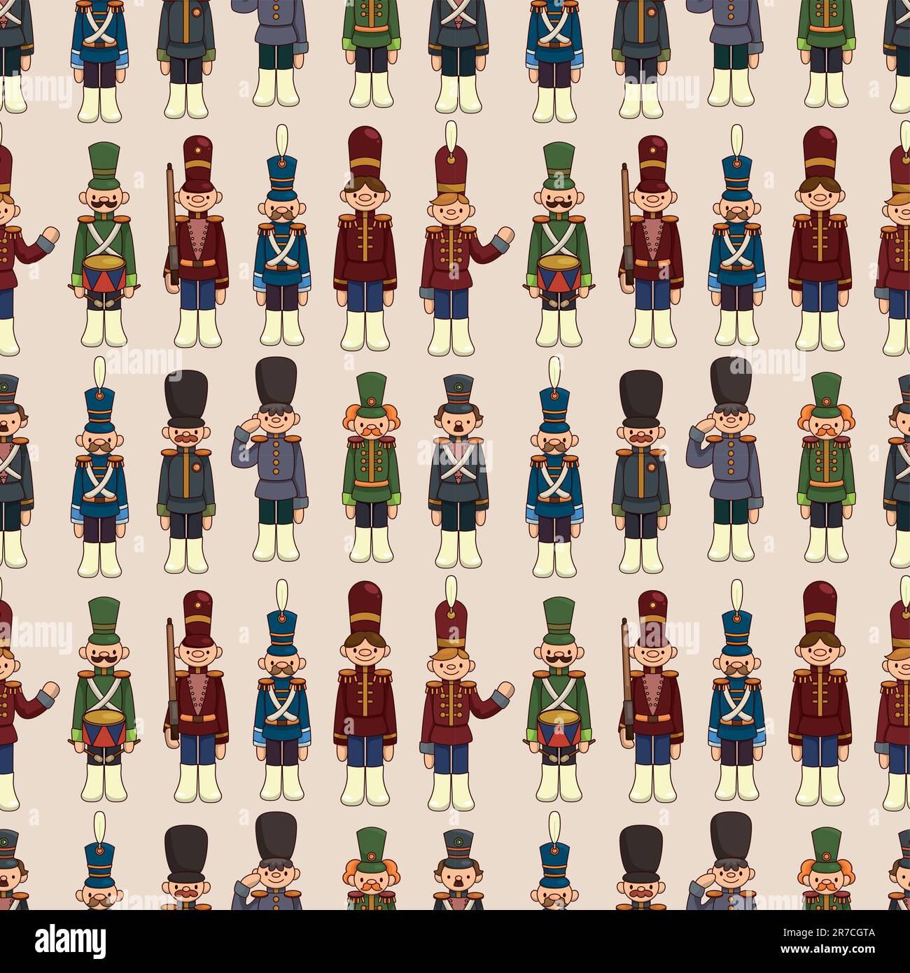 cartoon Toy soldier seamless pattern Stock Vector Image & Art - Alamy