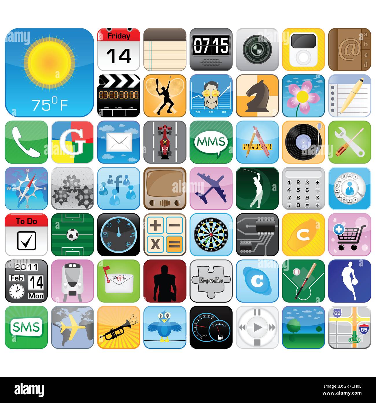 Multimedia clock Stock Vector Images - Alamy