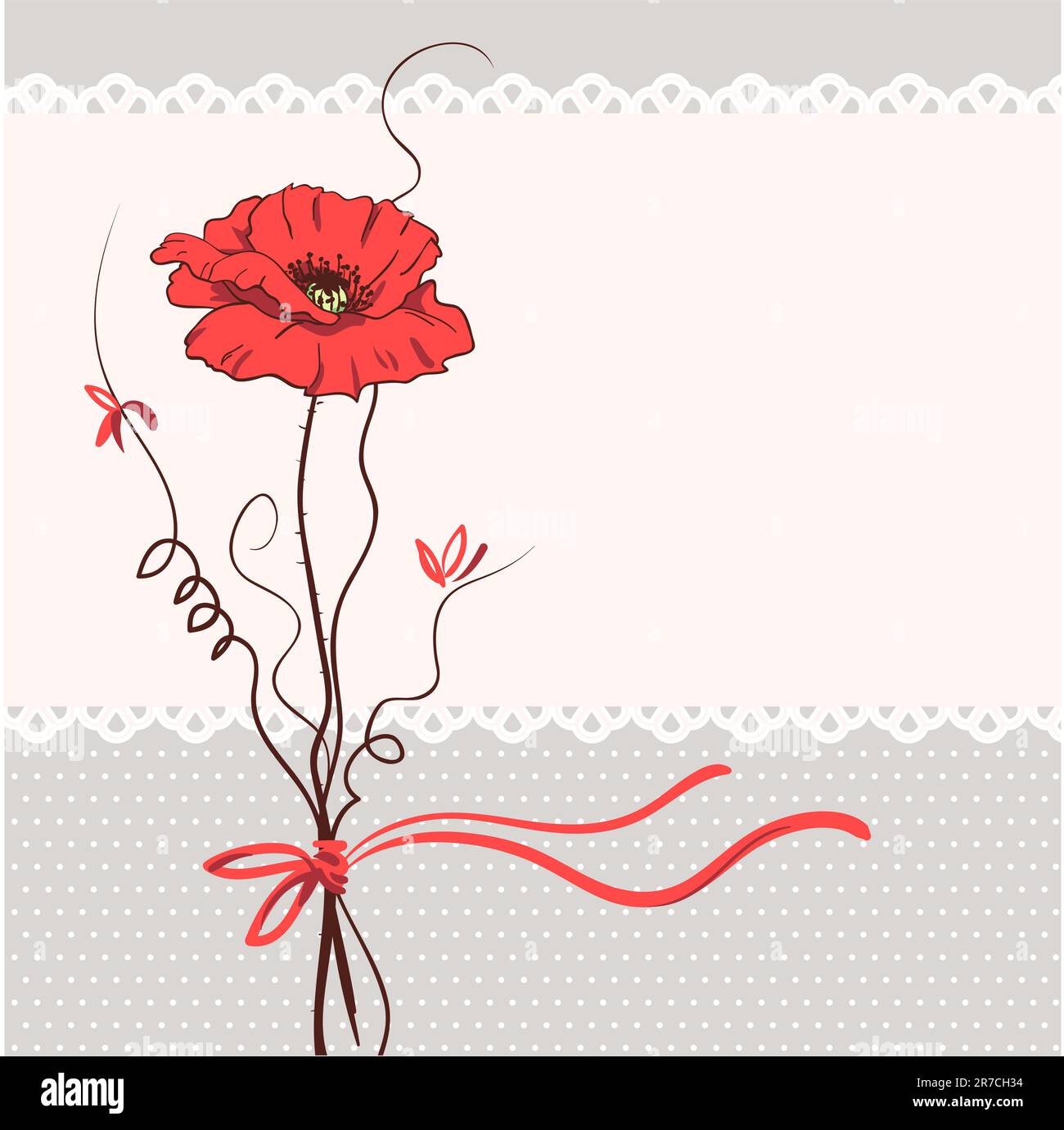 Red garden poppy Stock Vector Images - Alamy
